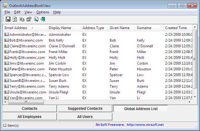 NirBlog Blog Archive New Address Book Viewer For Outlook